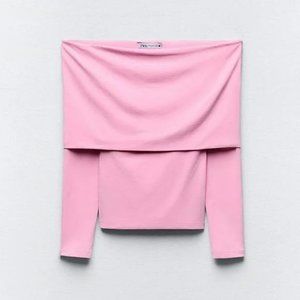 Zara | Tops | Zara Polyamide Offtheshoulder Top | Poshmark